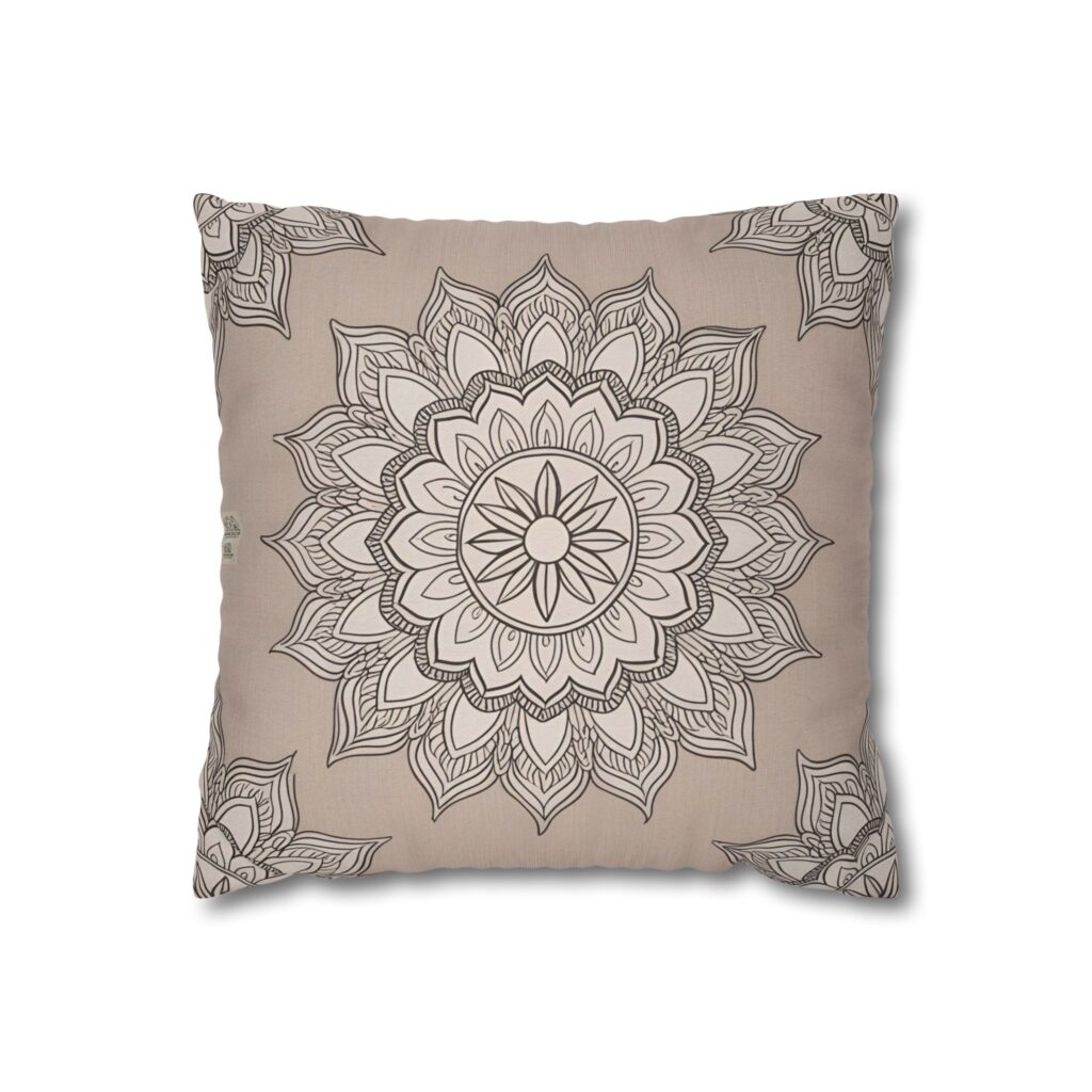 Boho Mandala Square Pillowcase - Cozy Decorative Home Accent - homedecorforeveryhome.com